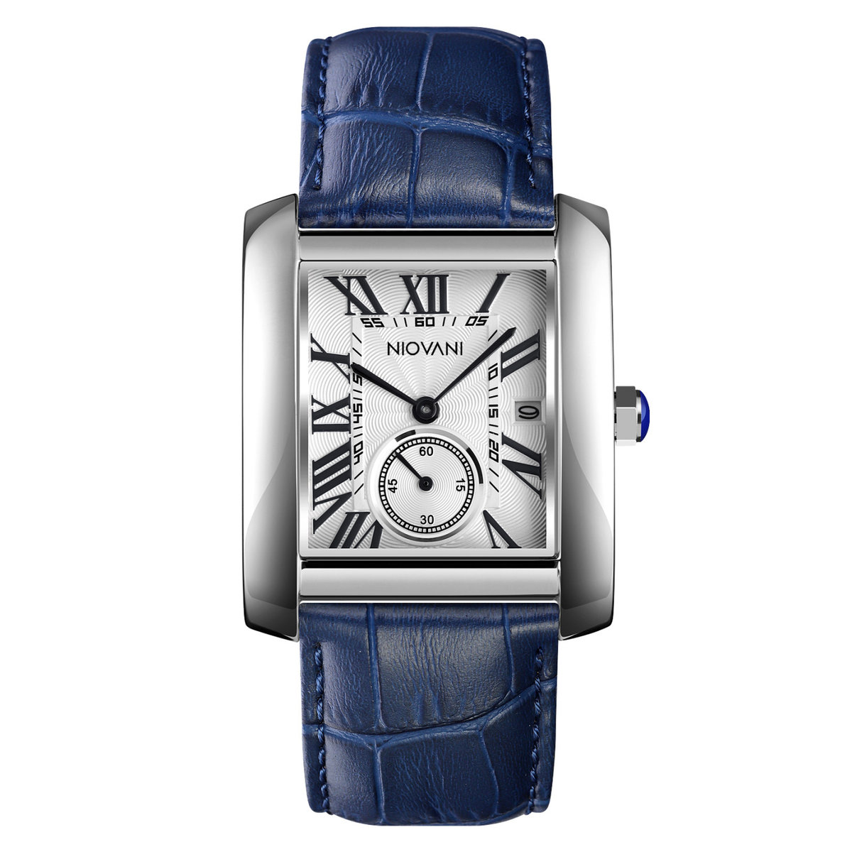 Niovani Old Money (Royal Blue & White) - Men's Watch - Ultra Soft Leat
