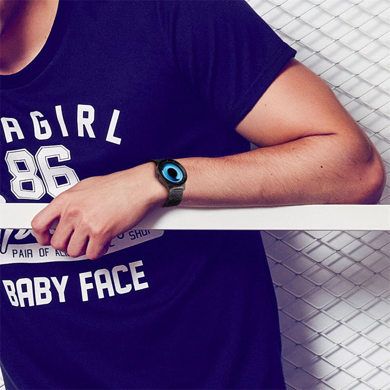 Niovani Quantum (Black) - Men's Watch - Stainless Steel Strap - 1 Year