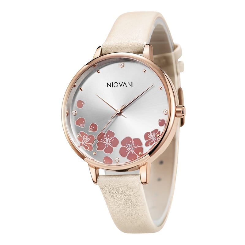 Niovani Wonderland (Rose Blush) - Women's Watch - Soft Genuine Leather