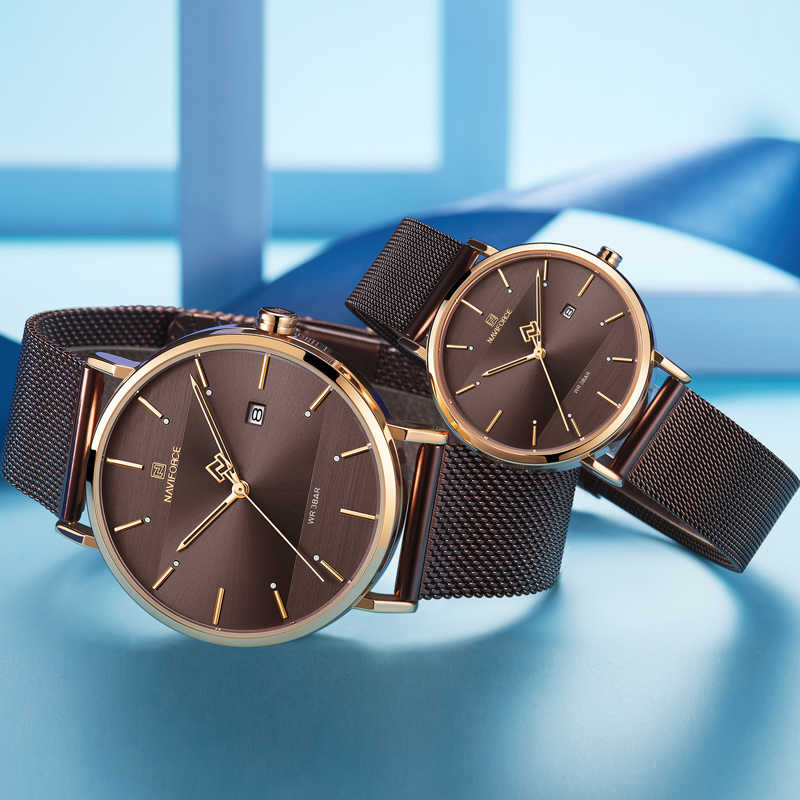 Naviforce Couple's Watch Set! - Couple's Pair! - Majestic Rose Gold ...