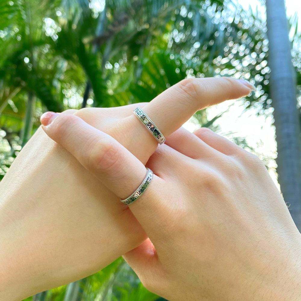 Couple Ring Set - Adjustable Size - Pure Sterling Silver (Chandi) - 5A ...