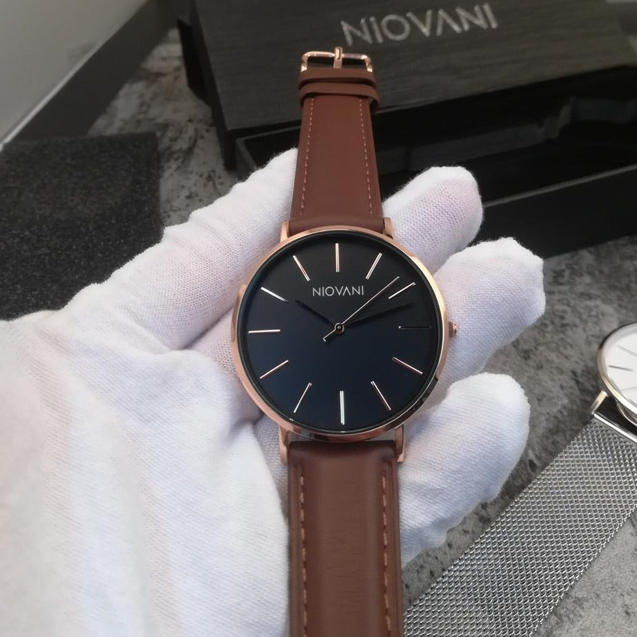 Niovani Signature - Unisex - Rose Gold Plated - Pure 316L Surgical Gra