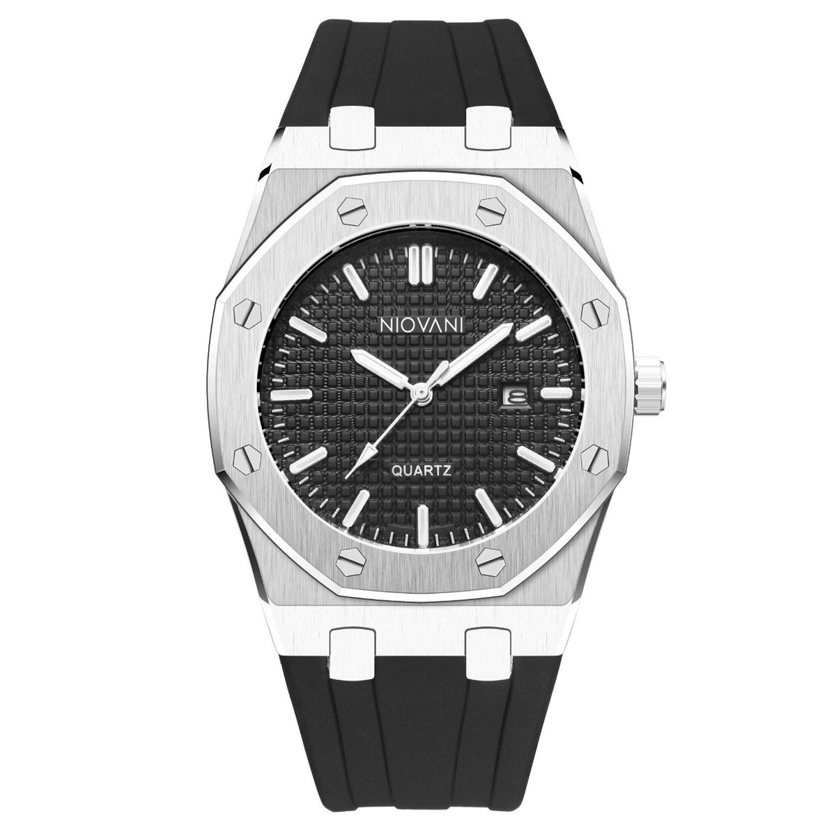 Niovani Nebula - Men's Watch - Stainless Steel Back - Silicon Strap