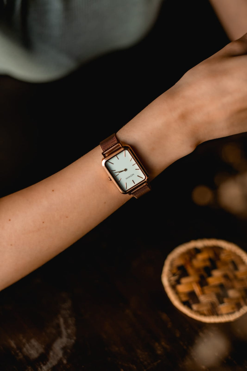 Niovani Nova (Rose Gold & Matte White) - Women - Adjustable Stainless