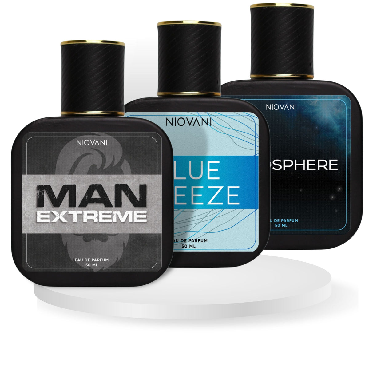 Men's Fragrance Essentials Bundle! - Man Extreme + Blue Breeze + Atmos ...